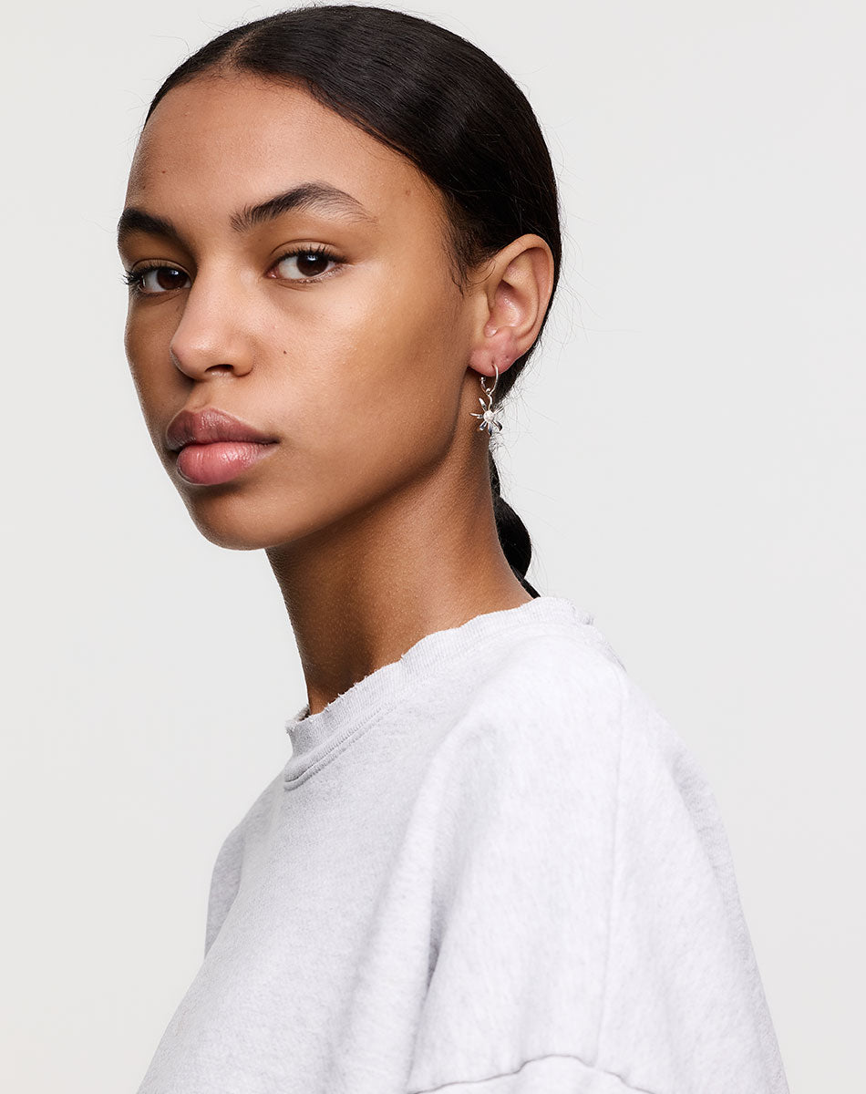 Daisy Signature Hoops | Sterling Silver – Meadowlark Jewellery